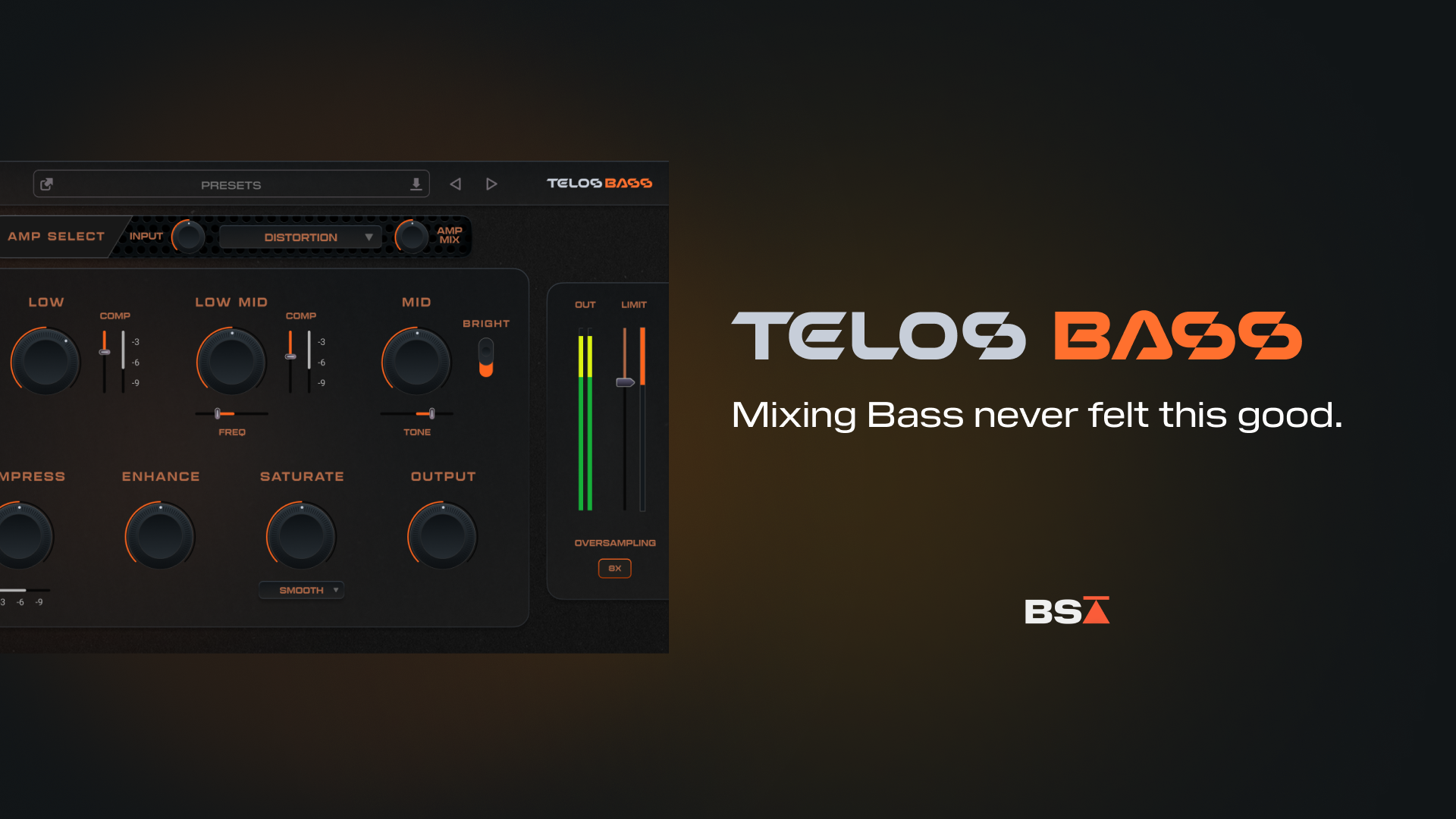 Telos - Bass Plugin | All-In-One Mix Tool For Bass | Black Salt Audio